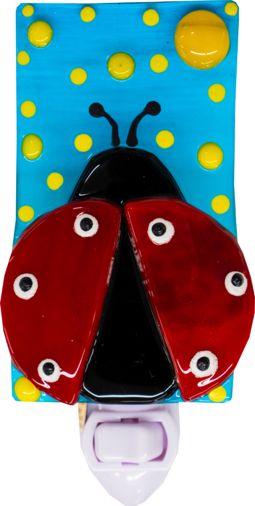 Ladybug Nightlight – Charlene Heilman Fused-Glass Art