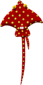 Fish Face Mask – Red – Charlene Heilman Fused-Glass Art