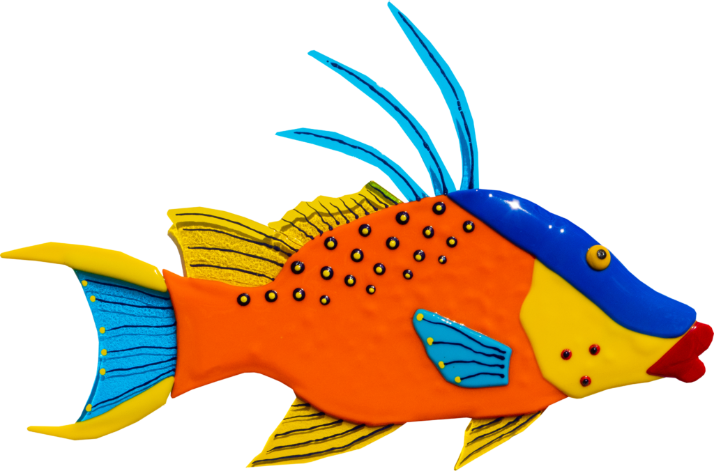 Hog Snapper – Large – Charlene Heilman Fused-Glass Art